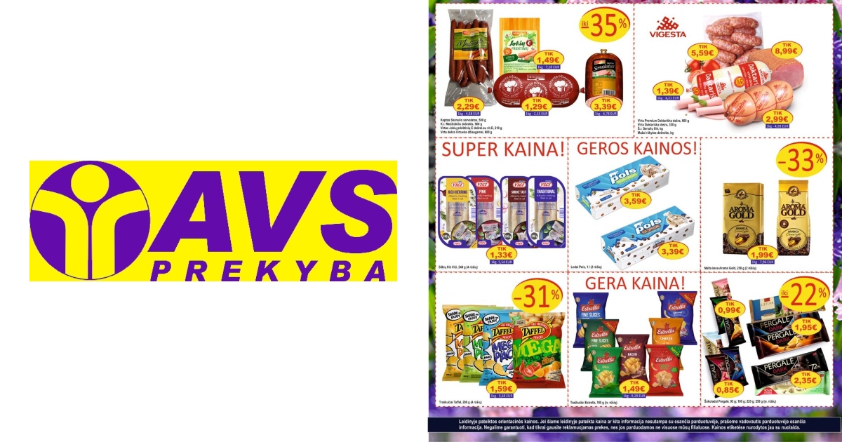 AVS akcijos | AkcijuLeidinys.lt