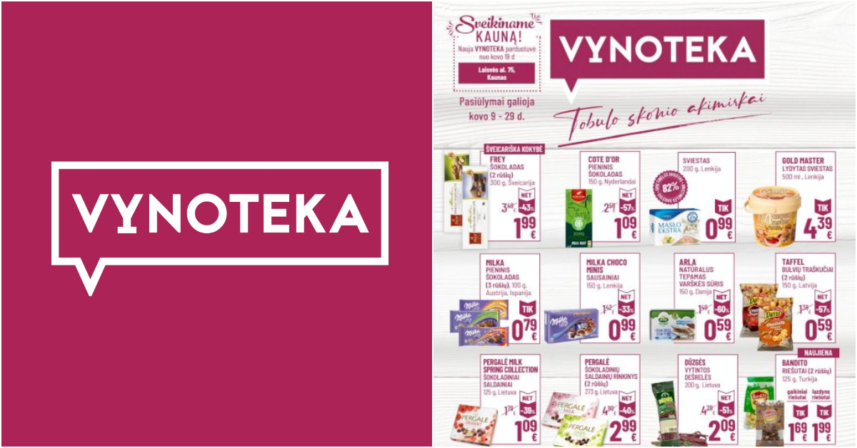 VYNOTEKA akcijos | AkcijuLeidinys.lt